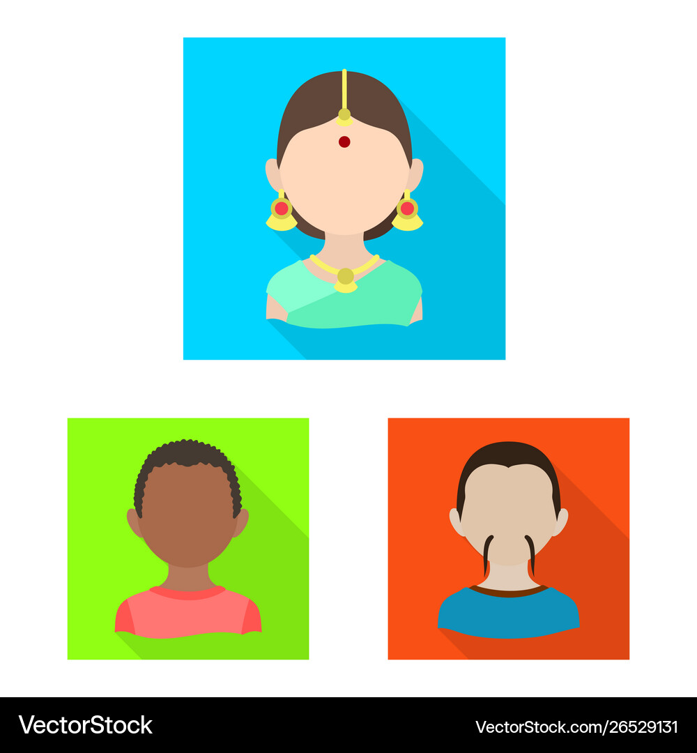 Design nation and race icon set Royalty Free Vector Image