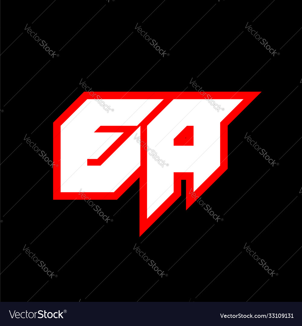 Ea logo design initial letter Royalty Free Vector Image