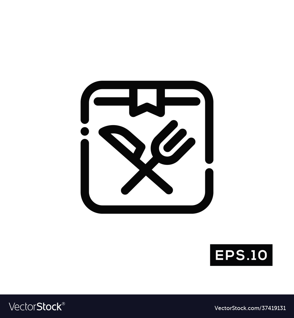 Food delivery line icon online delivery icon Vector Image