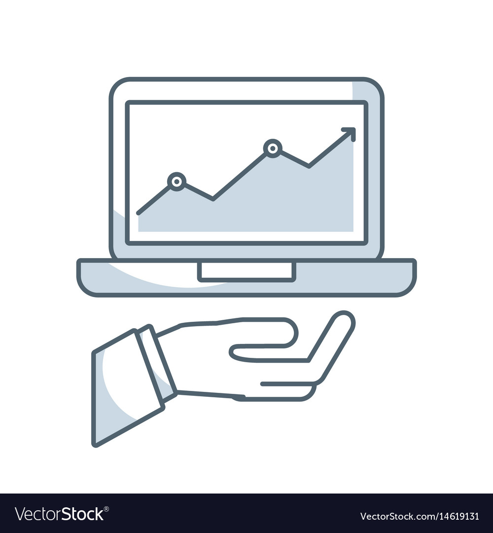 Laptop computer technology icon Royalty Free Vector Image