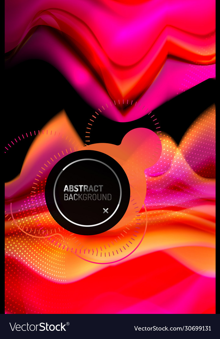 Liquid gradients abstract background color wave Vector Image