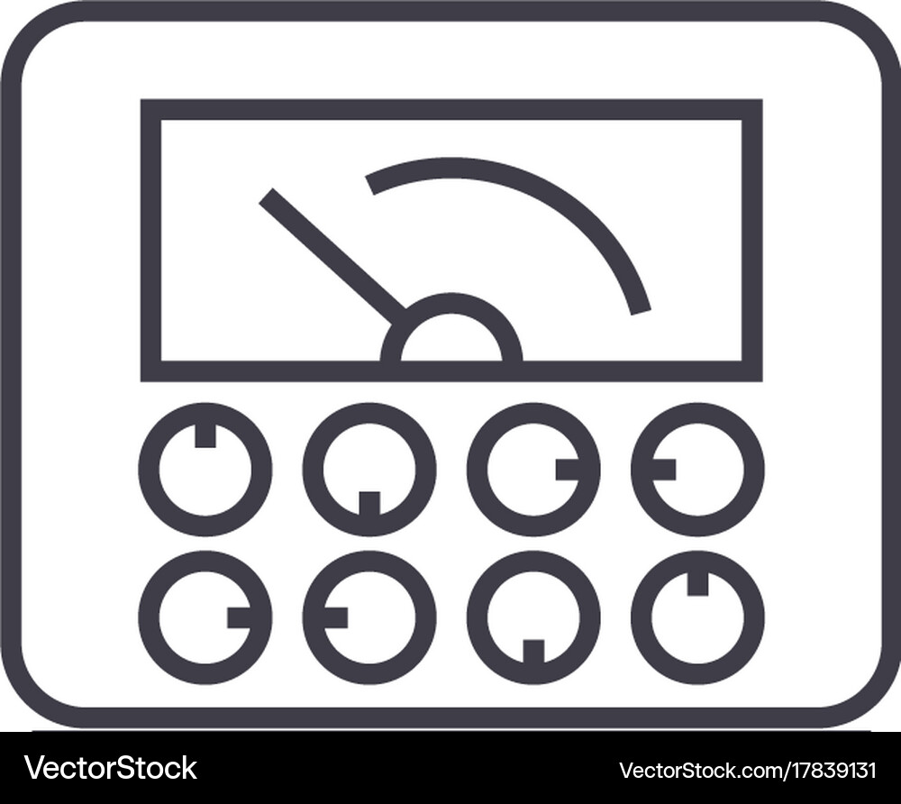 Measurable indicatorsgauge line icon sign Vector Image