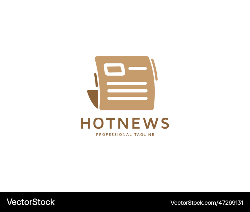 News symbol logo design Royalty Free Vector Image