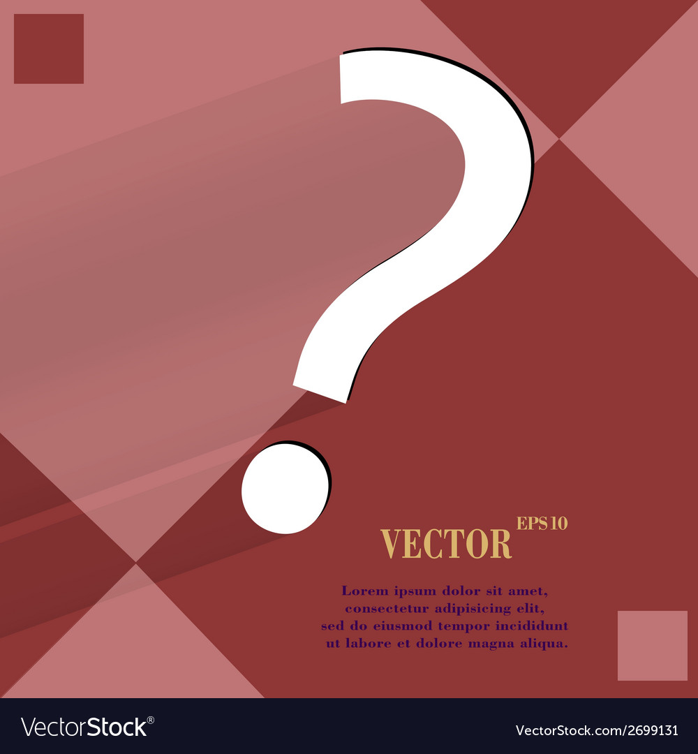 Question mark flat modern web design Royalty Free Vector