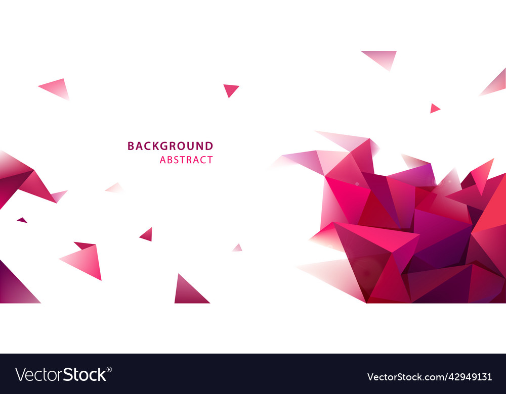 Red polygon abstract shape horizontal Royalty Free Vector