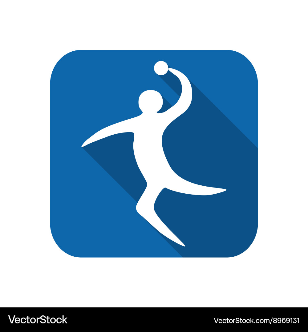 Sportsman man handball player Royalty Free Vector Image