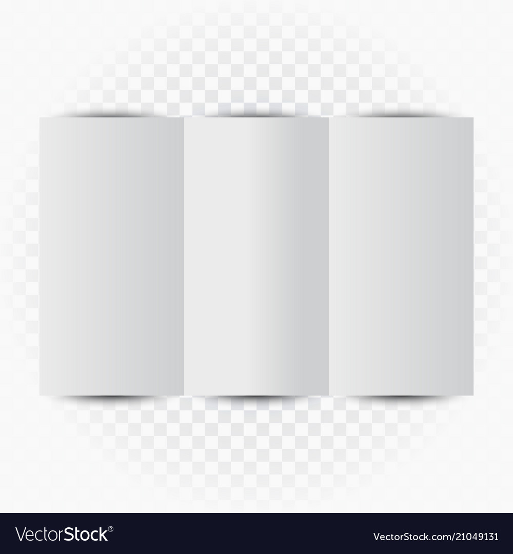 Threefold letter blank empty template Royalty Free Vector