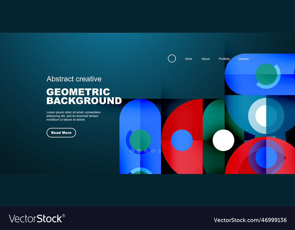 Abstract technology landing page background with Vector Image