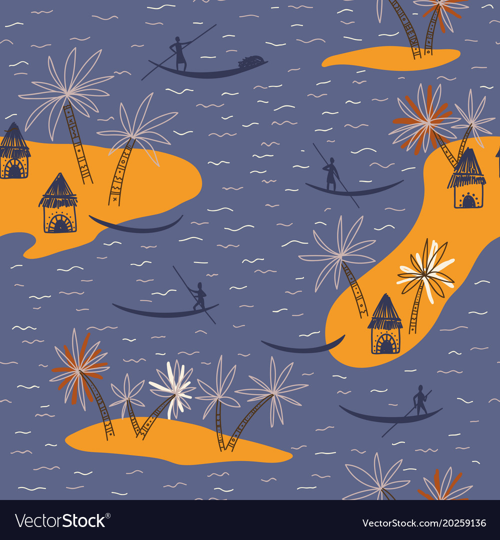 African seamless pattern Royalty Free Vector Image