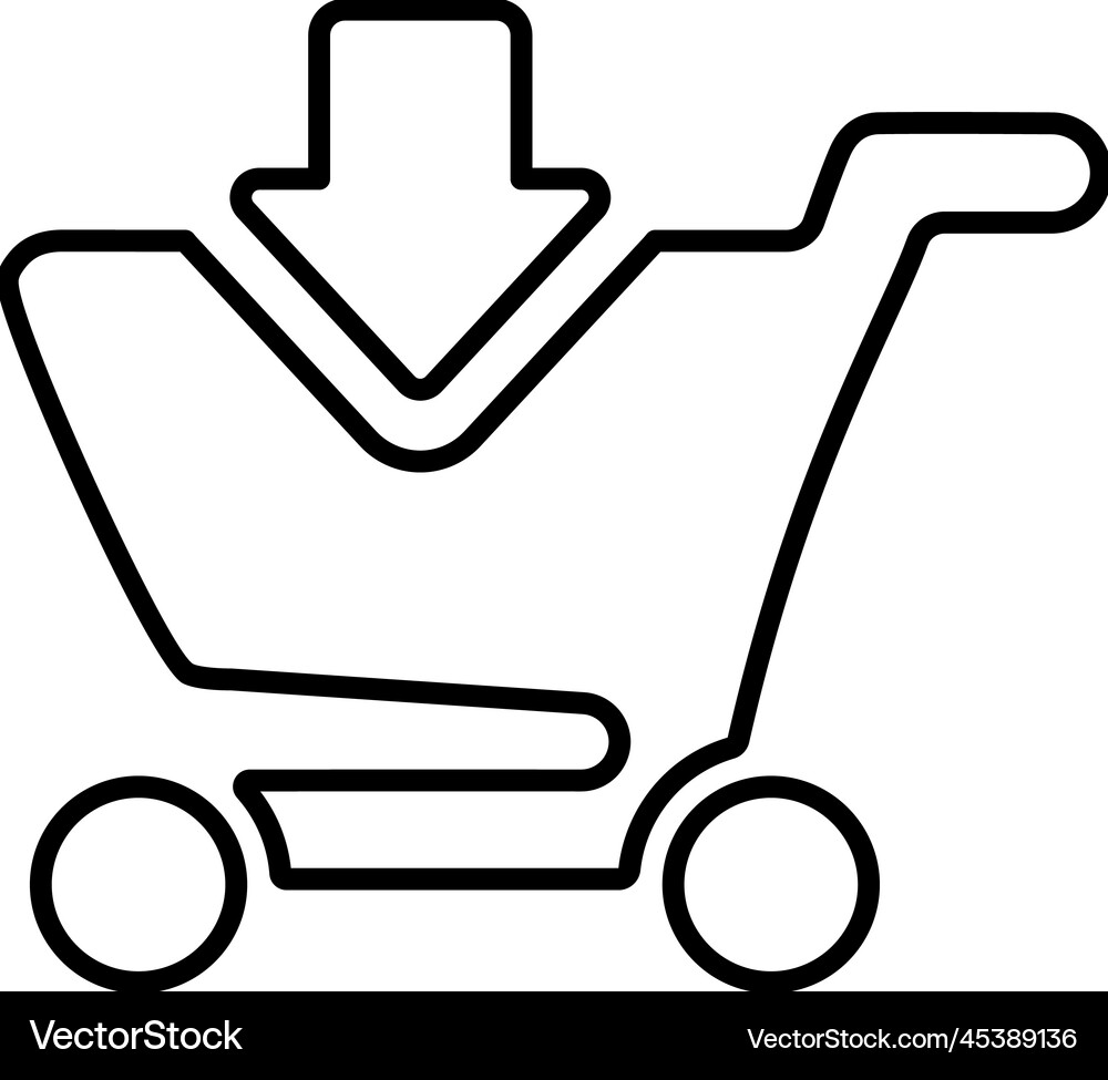 Buys ecommerce purchase outline icon line art Vector Image