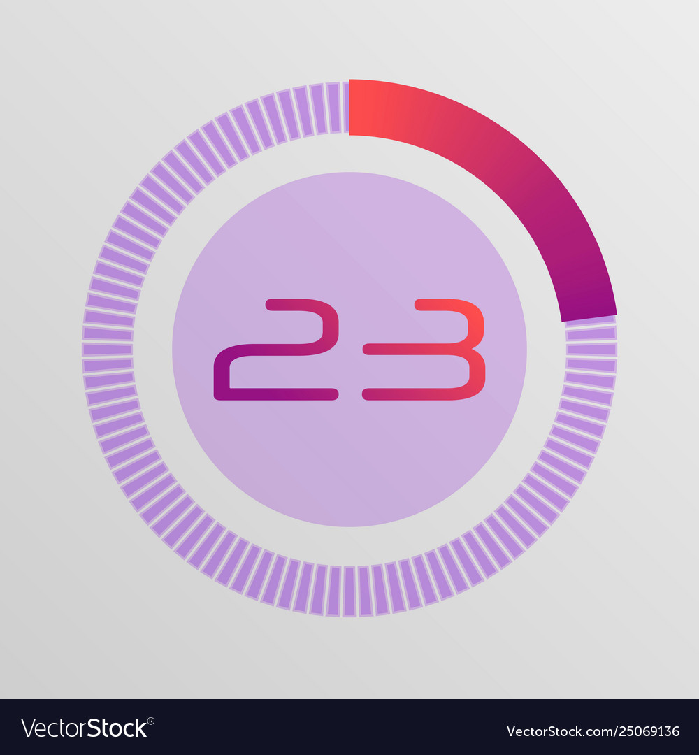 Circular interval timer Royalty Free Vector Image