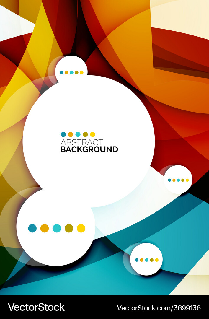 Flowing shapes fresh business template Royalty Free Vector