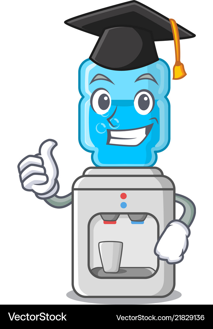 Graduation electric water cooler against Vector Image