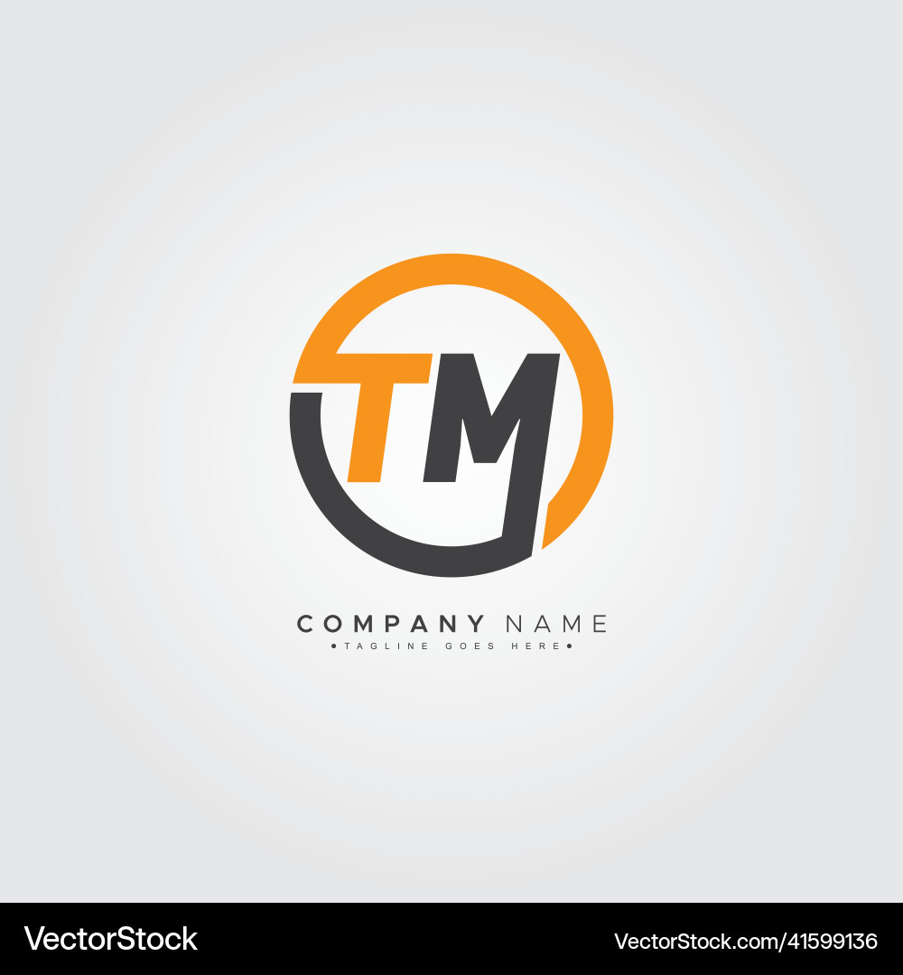 Initial letter tm logo - minimal business logo Vector Image