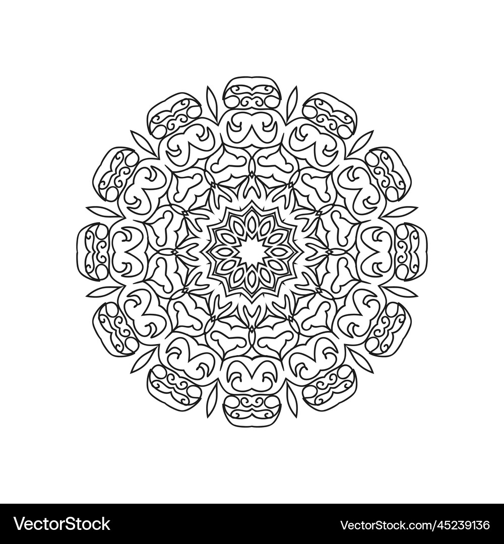 Mandala pattern design background Royalty Free Vector Image