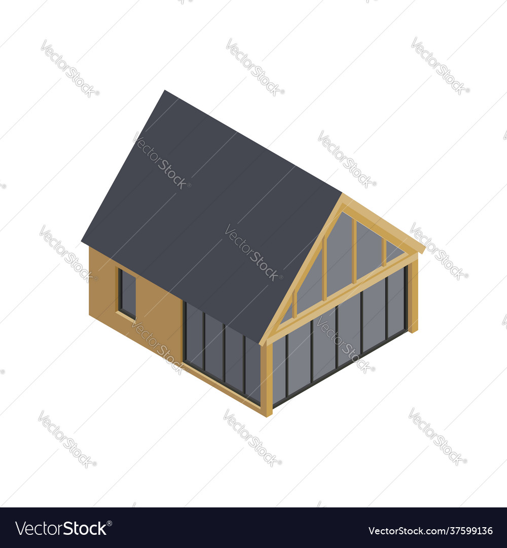 Modular building house composition Royalty Free Vector Image