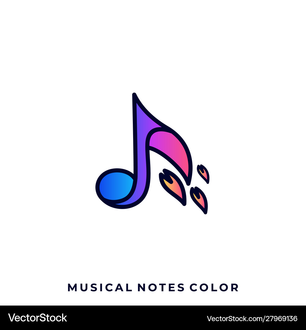 Music colorful design template Royalty Free Vector Image