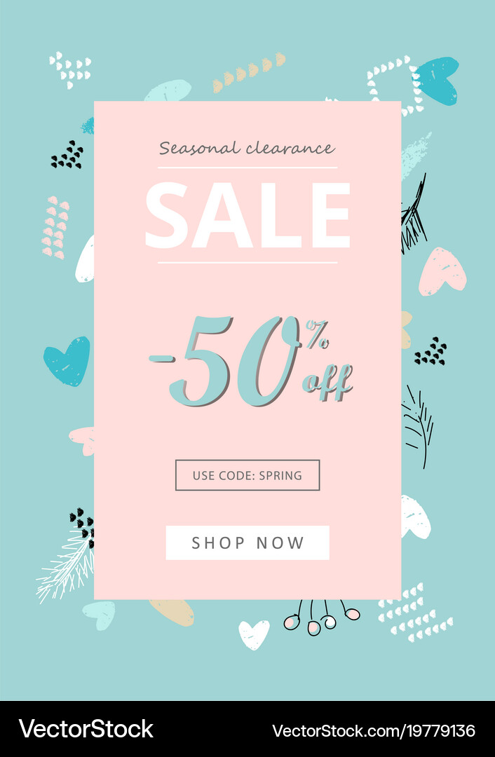 Trendy sale banner design Royalty Free Vector Image