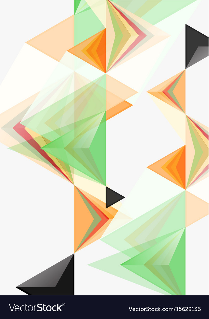 Triangular low poly a4 size geometric Royalty Free Vector