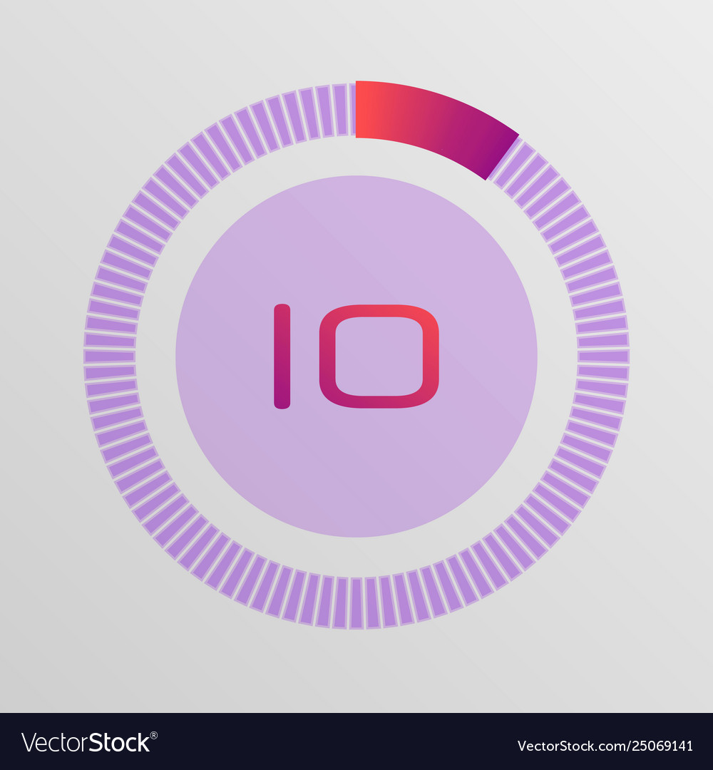 Circular interval timer Royalty Free Vector Image