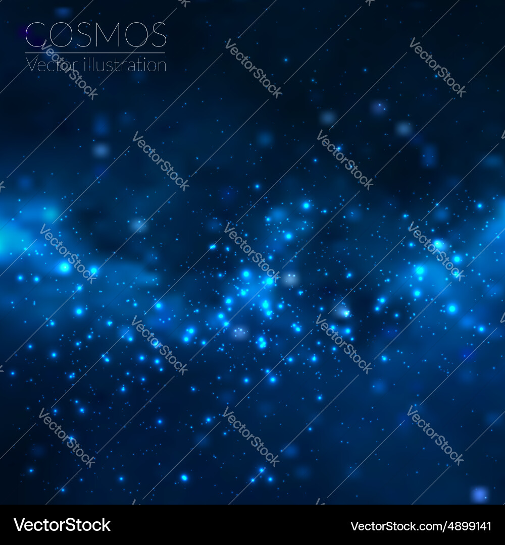 Cosmos with stars and galaxy Royalty Free Vector Image