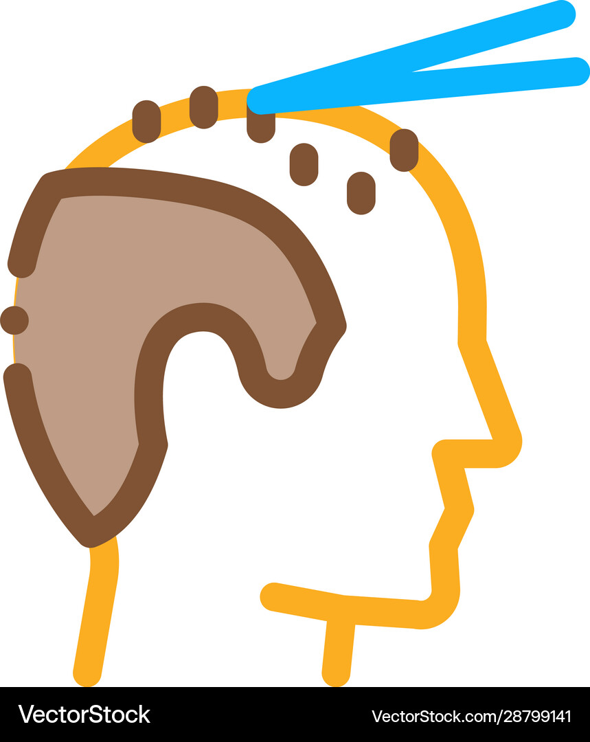 Hair extension icon outline Royalty Free Vector Image