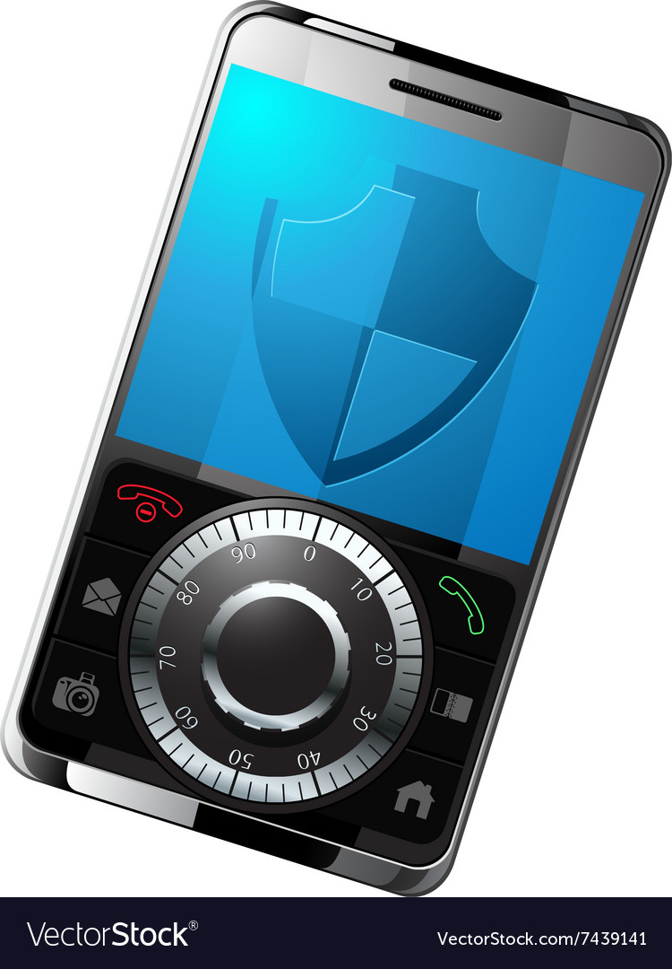 Protected smartphone Royalty Free Vector Image