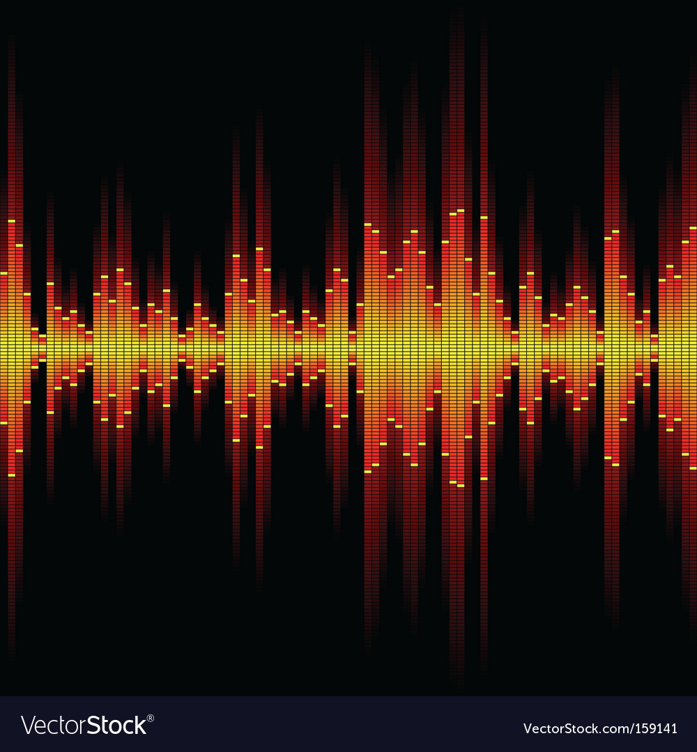 Sound waveform Royalty Free Vector Image - VectorStock