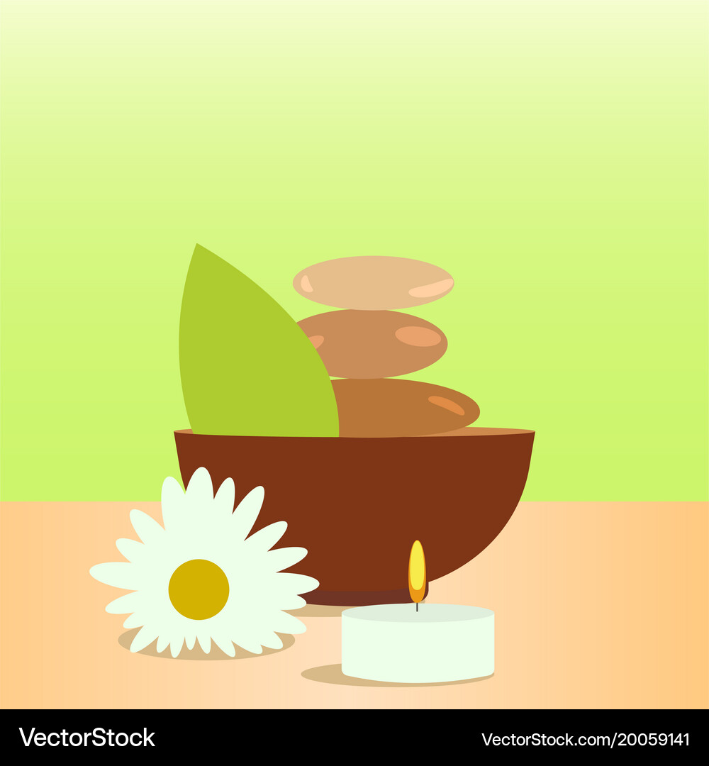 Spa and wellness colorful isolated Royalty Free Vector Image