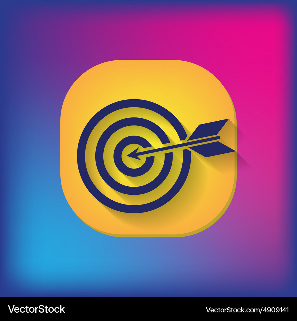 Target symbol sporty character hit the Royalty Free Vector