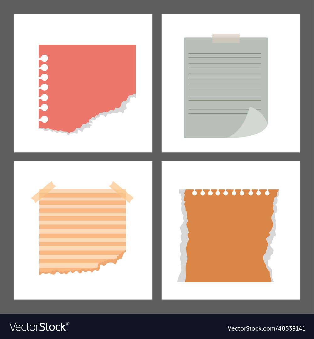 Various torn paper Royalty Free Vector Image - VectorStock
