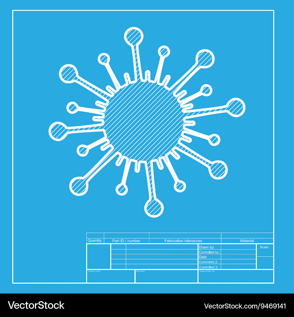 Virus sign white section of icon Royalty Free Vector Image