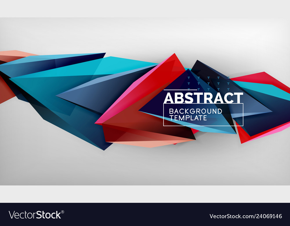 Abstract color triangles geometric background Vector Image