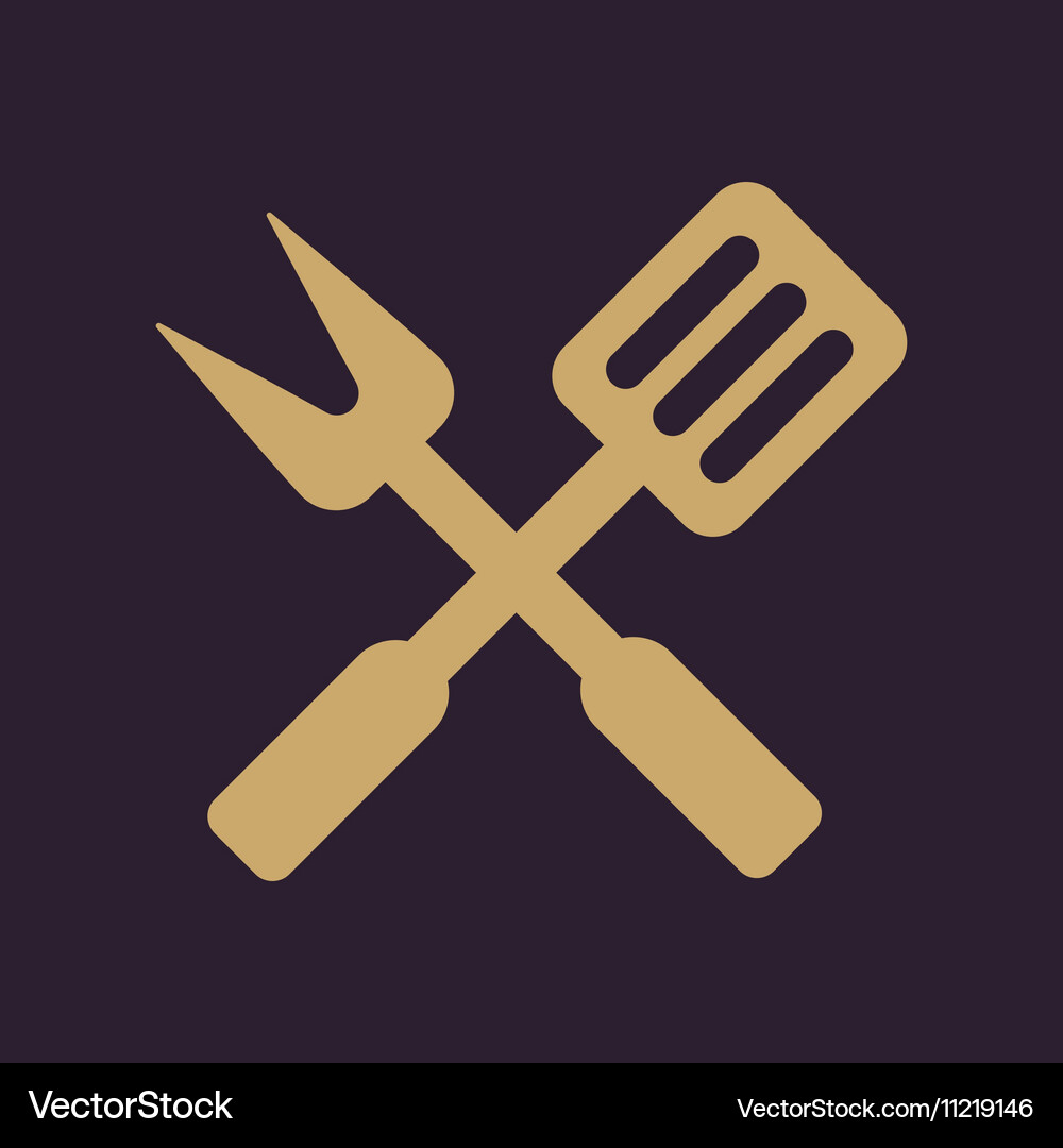 Bbq icon barbecue and kitchen cook symbol Vector Image