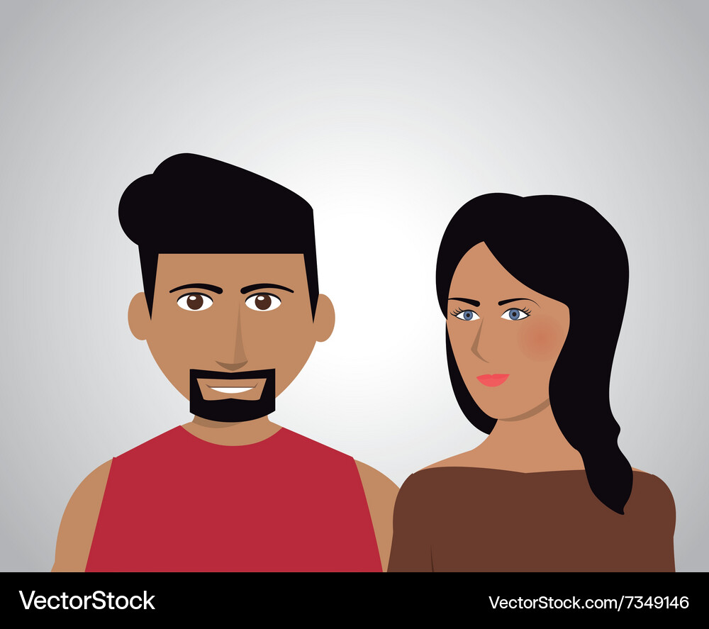 Couple of humans design Royalty Free Vector Image