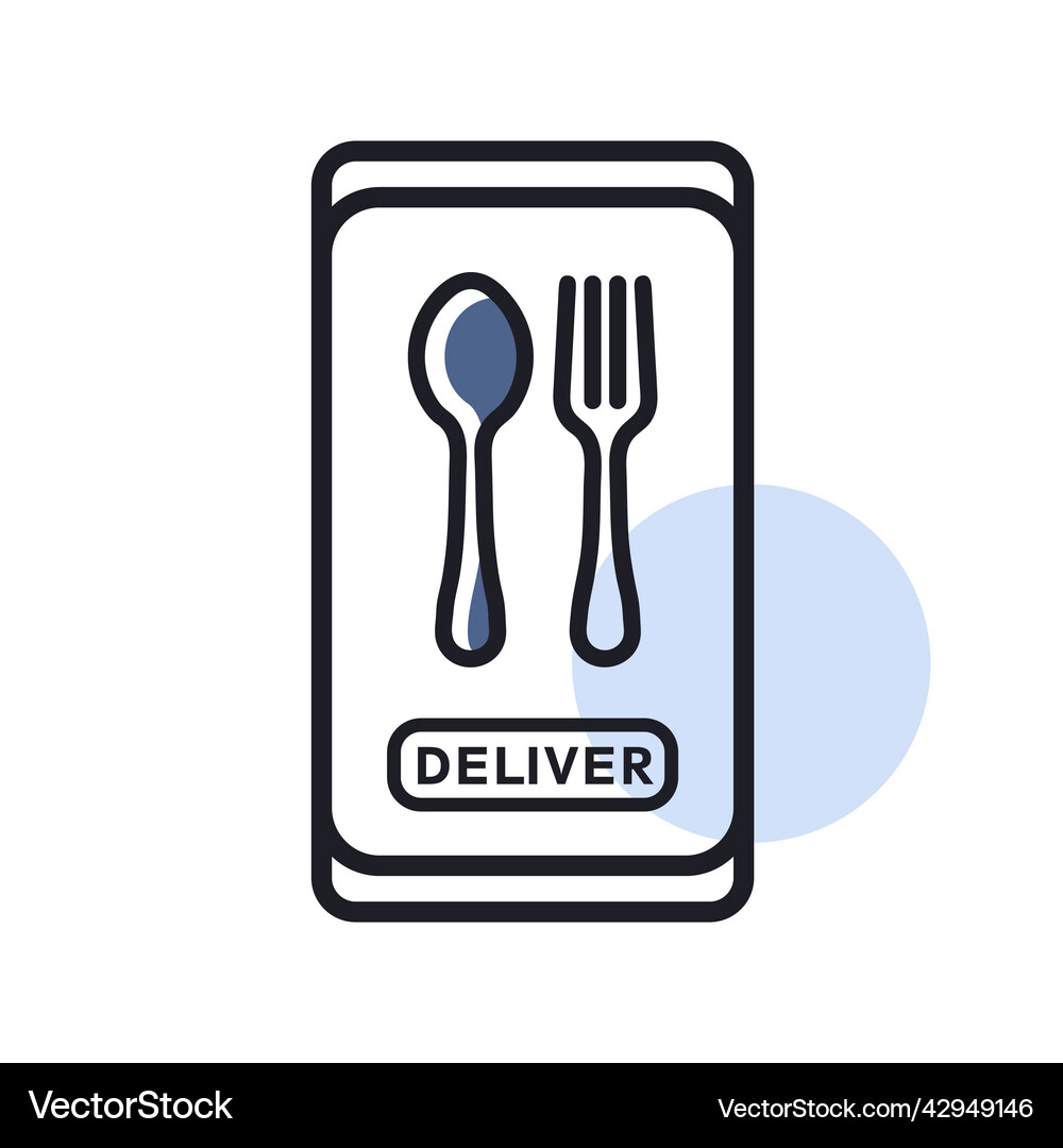 Fast food delivery service isolated icon Vector Image