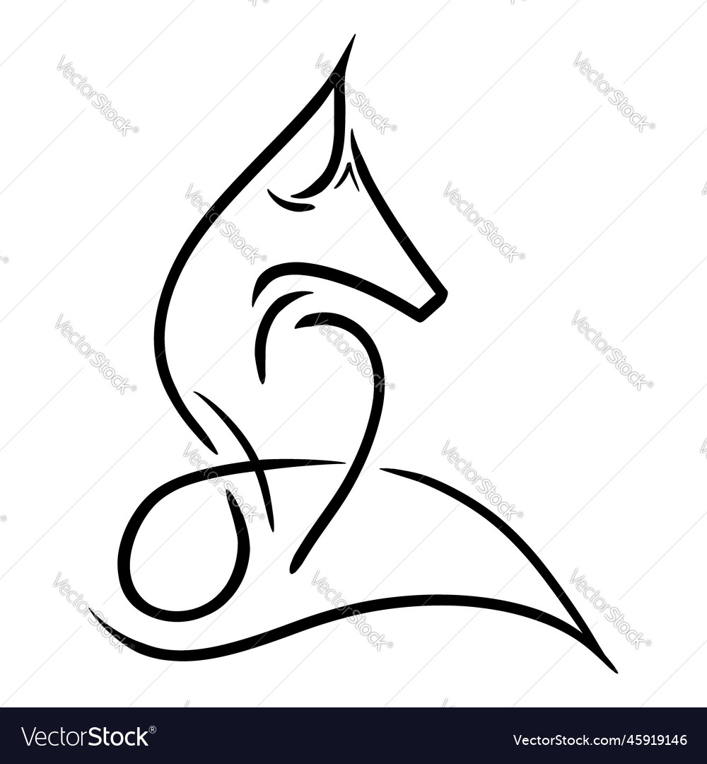 Fox logo Royalty Free Vector Image - VectorStock