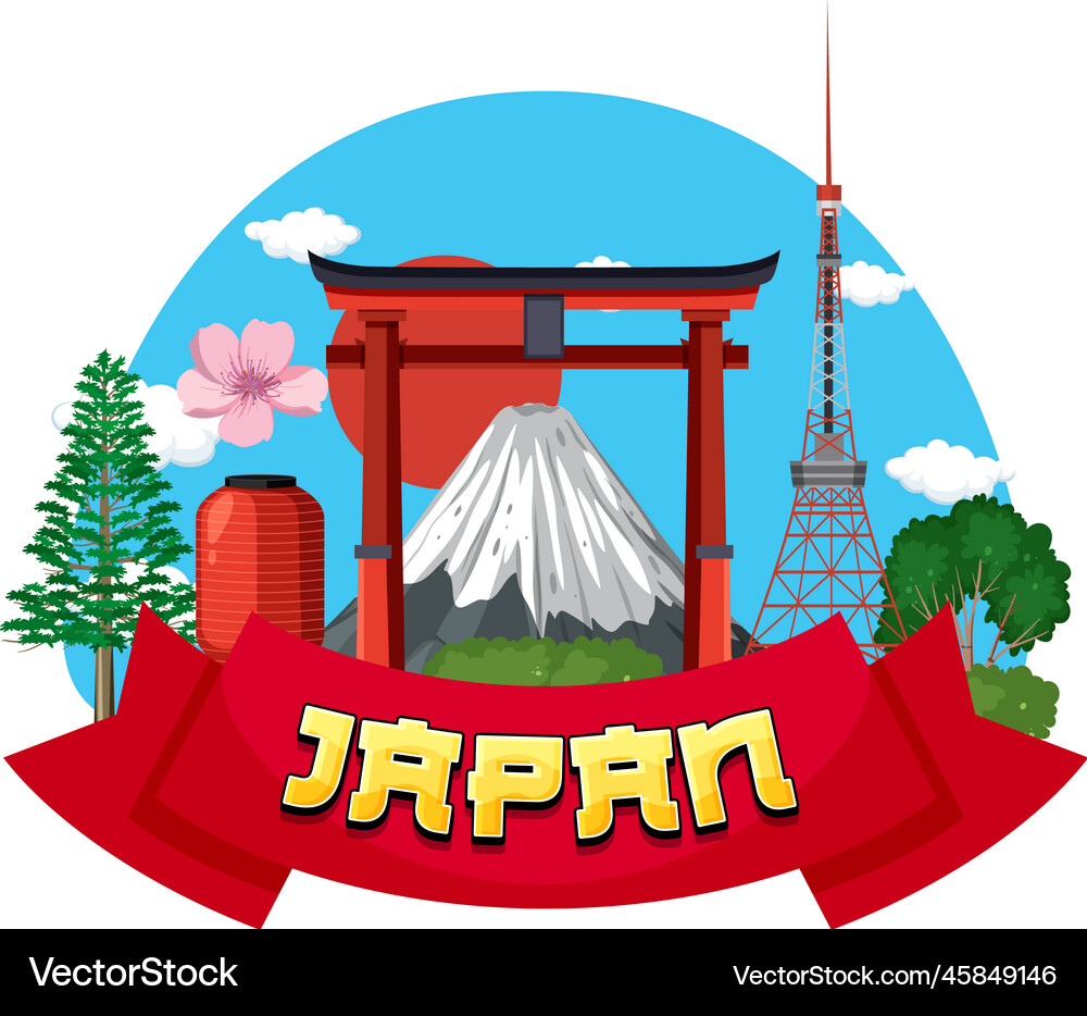 Japanese nation tradition symbol Royalty Free Vector Image