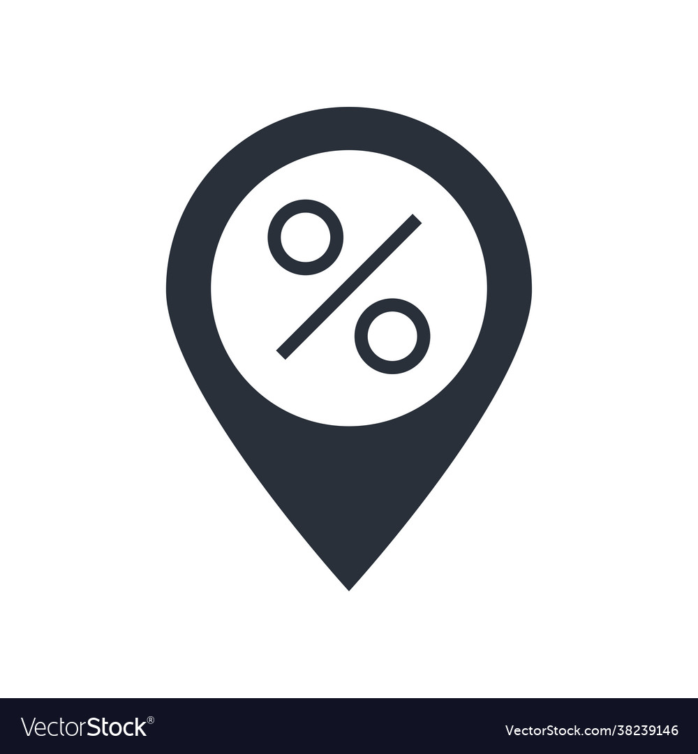 Percent location pointer Royalty Free Vector Image