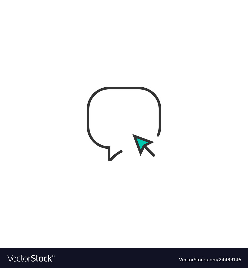 Speech bubble icon design interaction icon design Vector Image