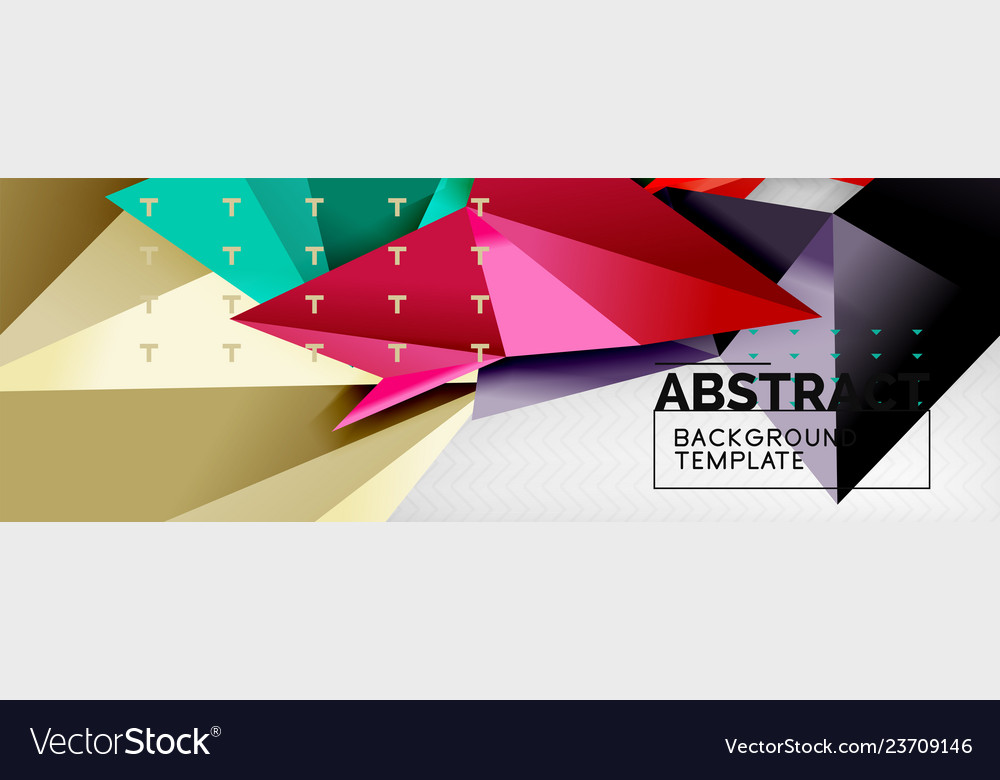 Triangles background techno template Royalty Free Vector