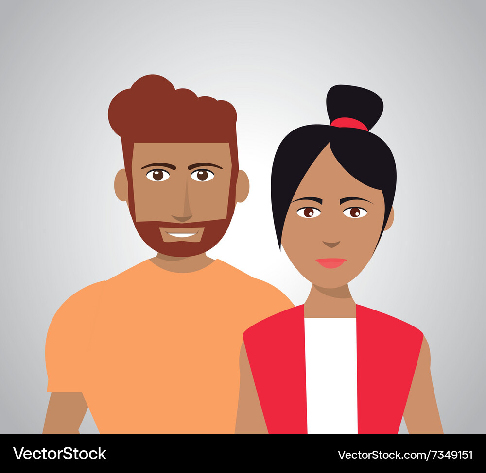 Couple of humans design Royalty Free Vector Image