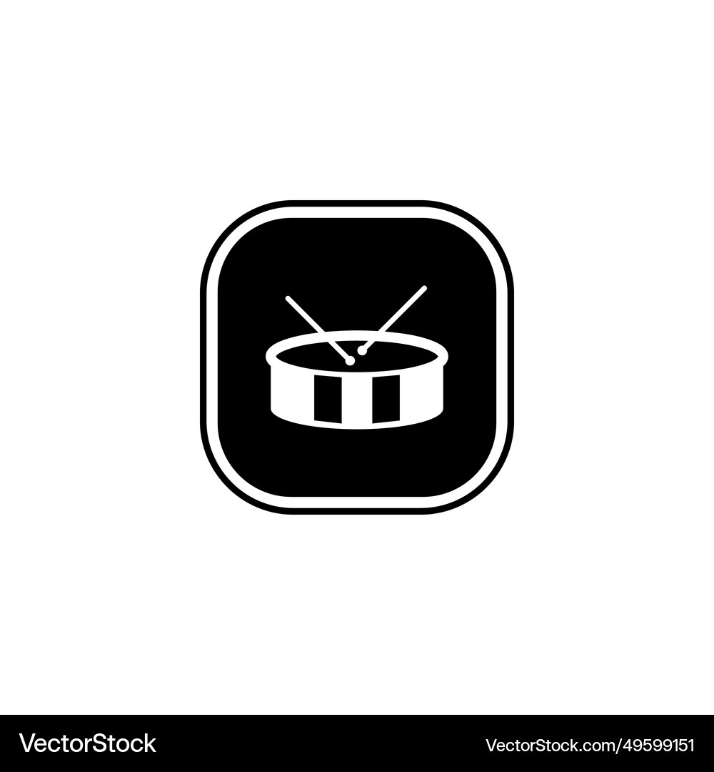Drum button icon design Royalty Free Vector Image