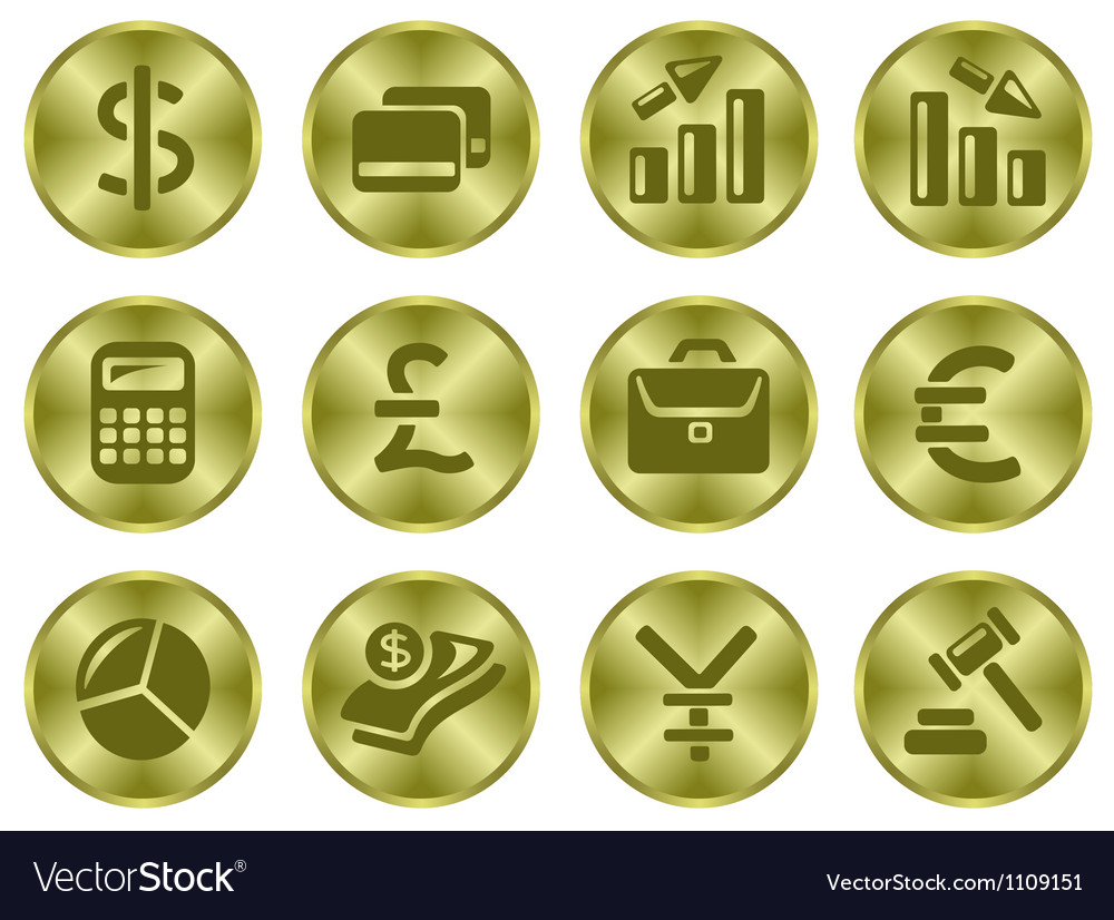 Finance buttons Royalty Free Vector Image - VectorStock