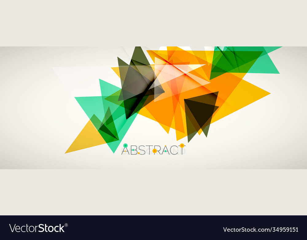Geometric abstract background color triangle Vector Image