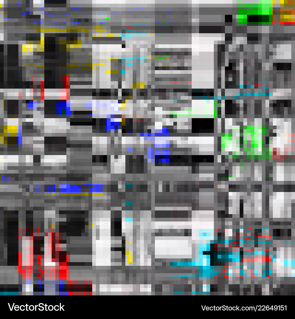 Image with imitation of grunge datamoshing Vector Image