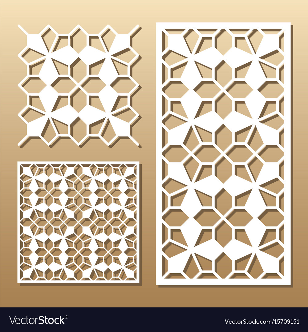 Laser cut panel Royalty Free Vector Image - VectorStock