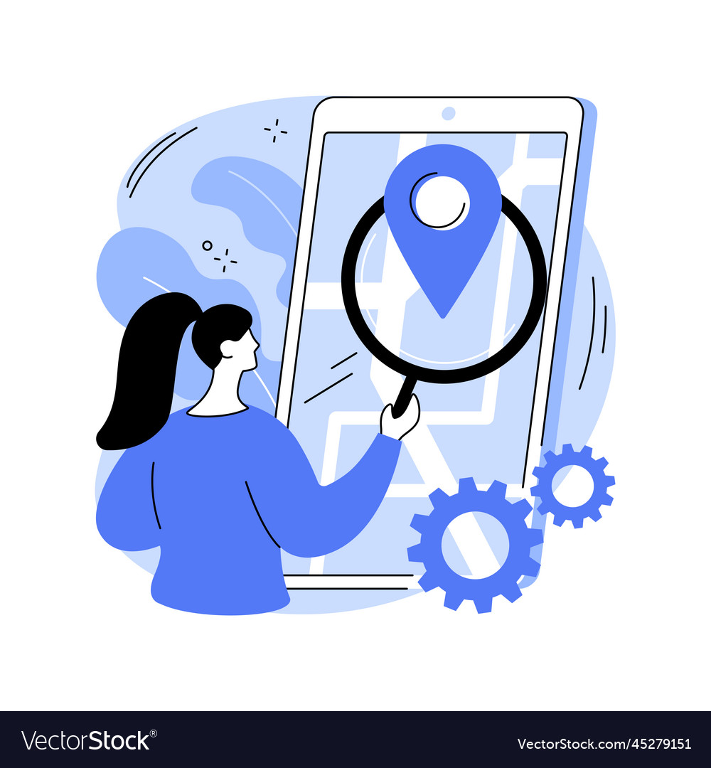 Mobile Tracking Soft Abstract Concept Royalty Free Vector