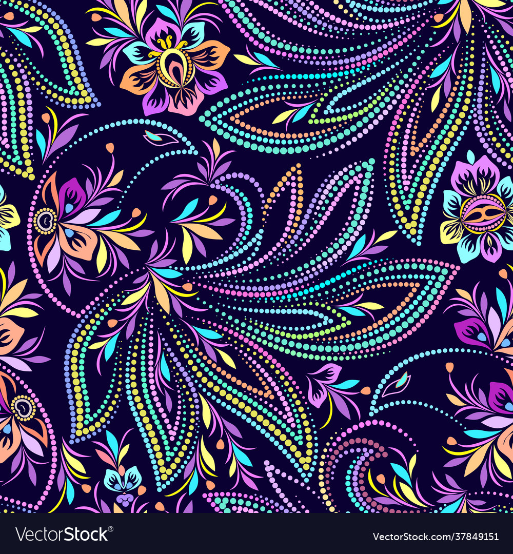 Phoenix - seamless dotted pattern Royalty Free Vector Image