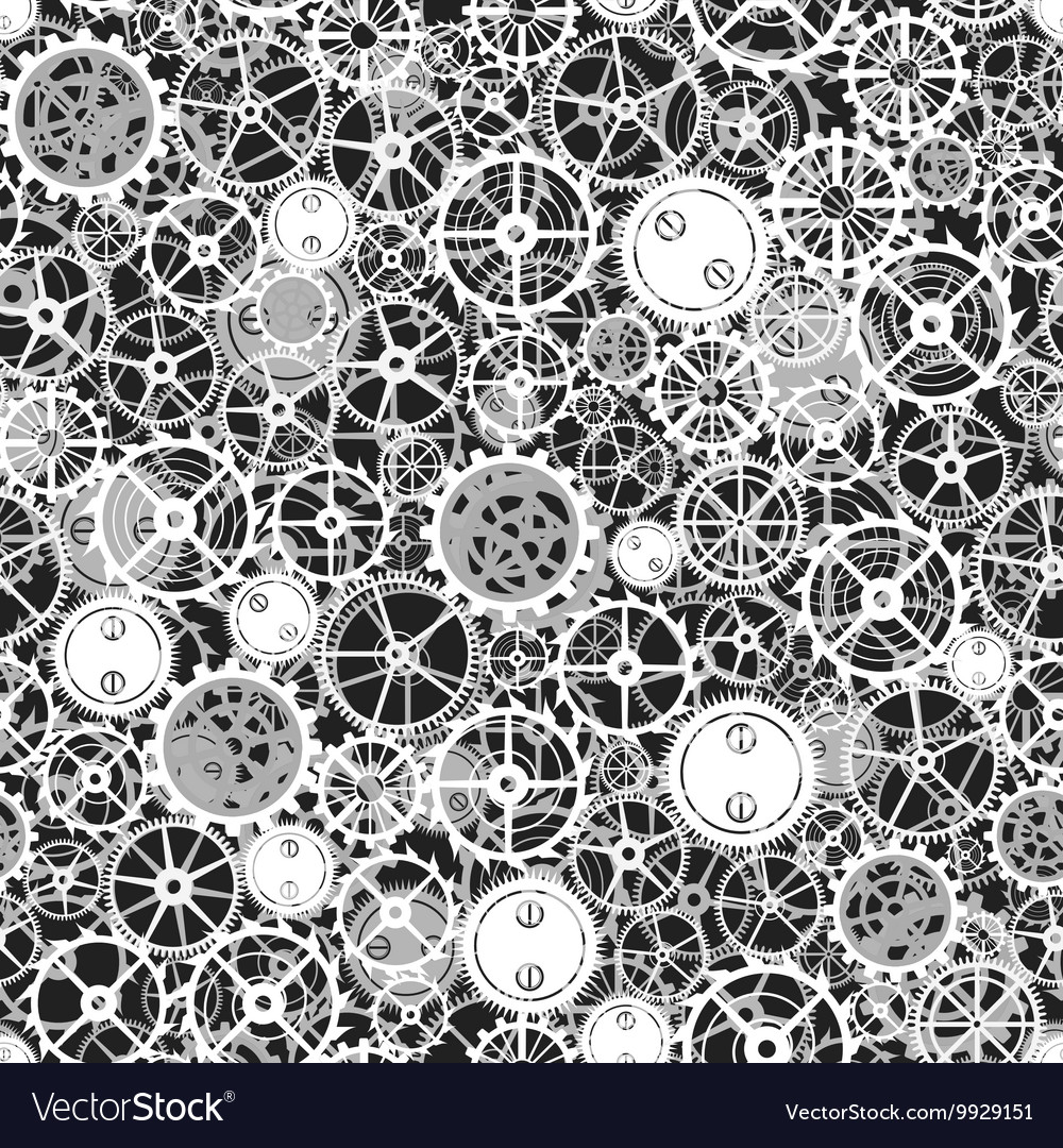 Seamless rusty cogwheel pattern Royalty Free Vector Image